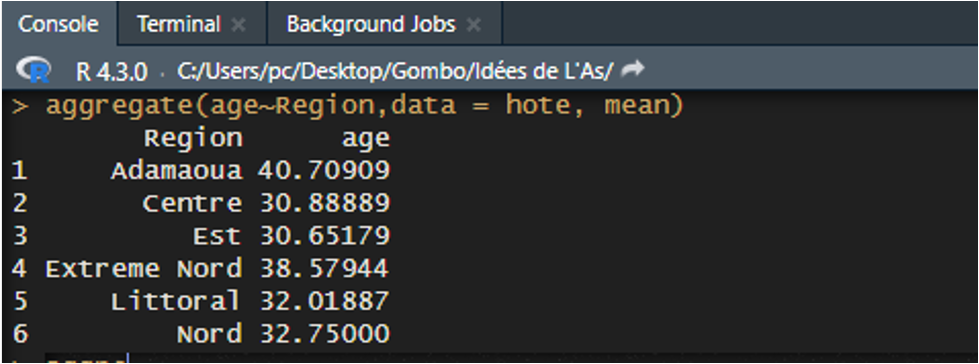 cours 3 : langage R et RStudio - LASStatistique